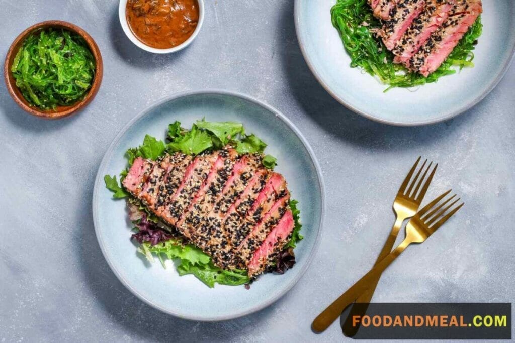 Secret Recipe To Make Grilled Sesame Skinned Tuna - Foodandmeal.com