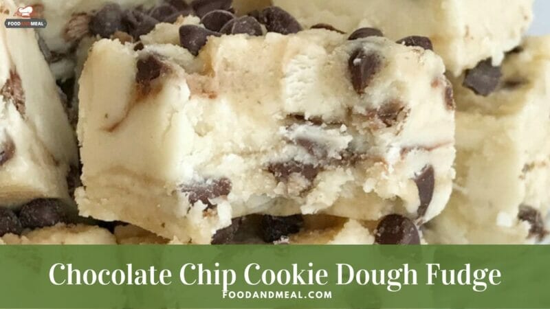 Easy-to-make Japanese Chocolate Chip Cookie Dough Fudge - Food and Meal