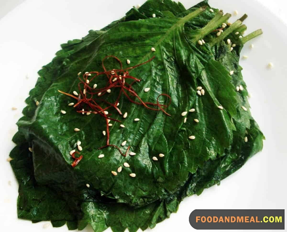 Savoring Nature's Essence: Homemade Pickled Perilla Leaves ...