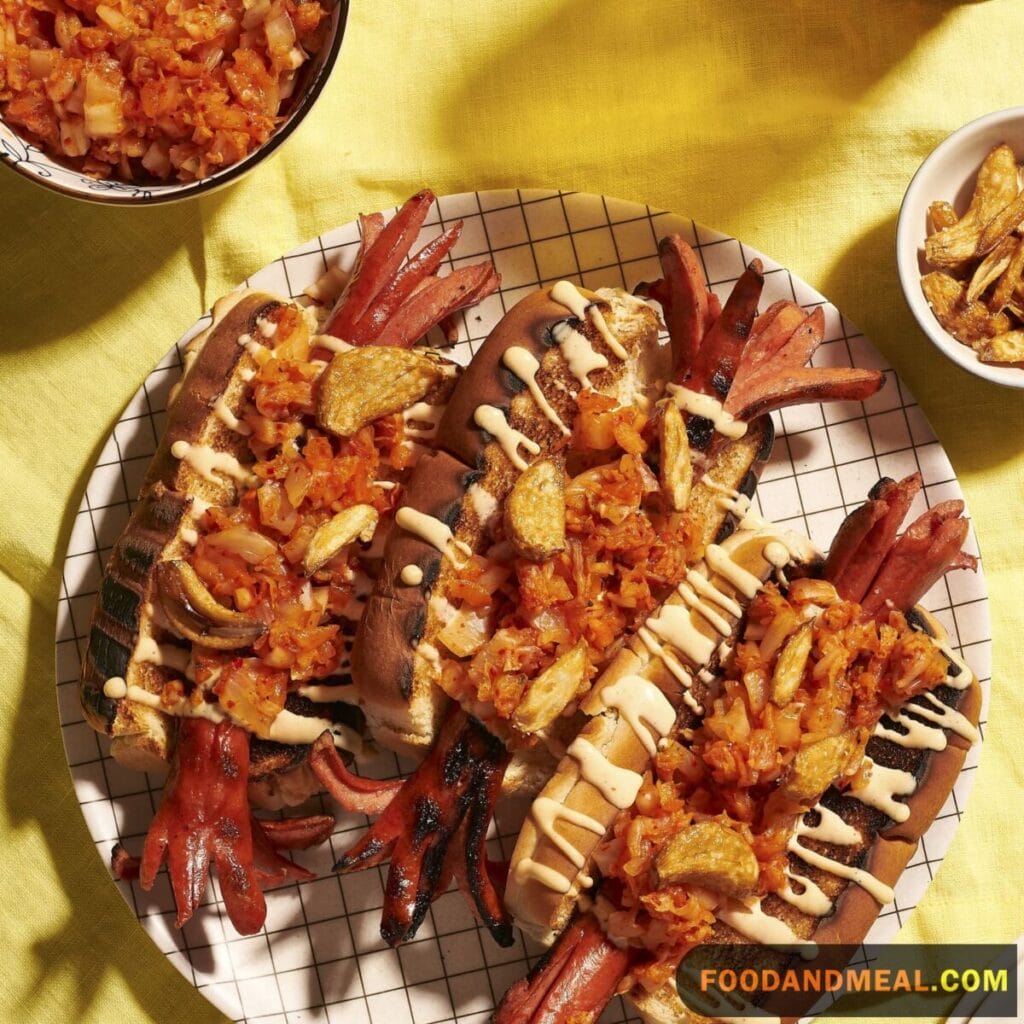 Korean Delight: Kimchi Hot Dogs That Pack A Spicy Punch - Foodandmeal.com