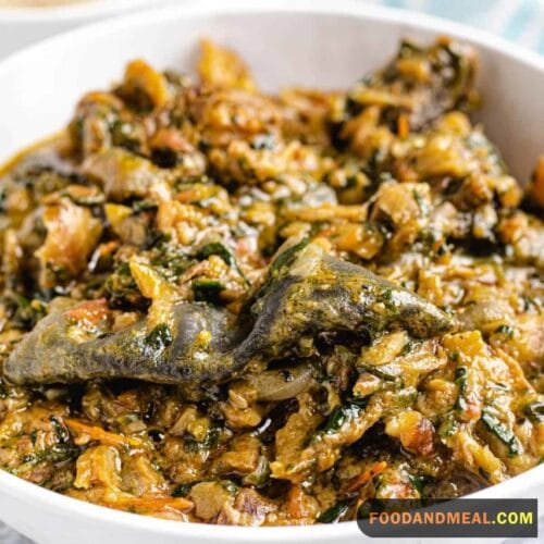 Fumbwa Recipe - Wild Spinach In Palm Oil And Peanuts - Foodandmeal.com