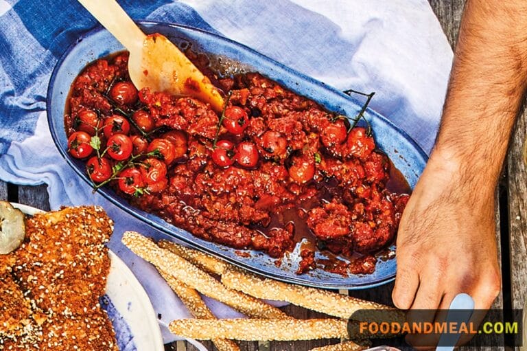 10 Quick Steps To Make Matbucha - Foodandmeal.com