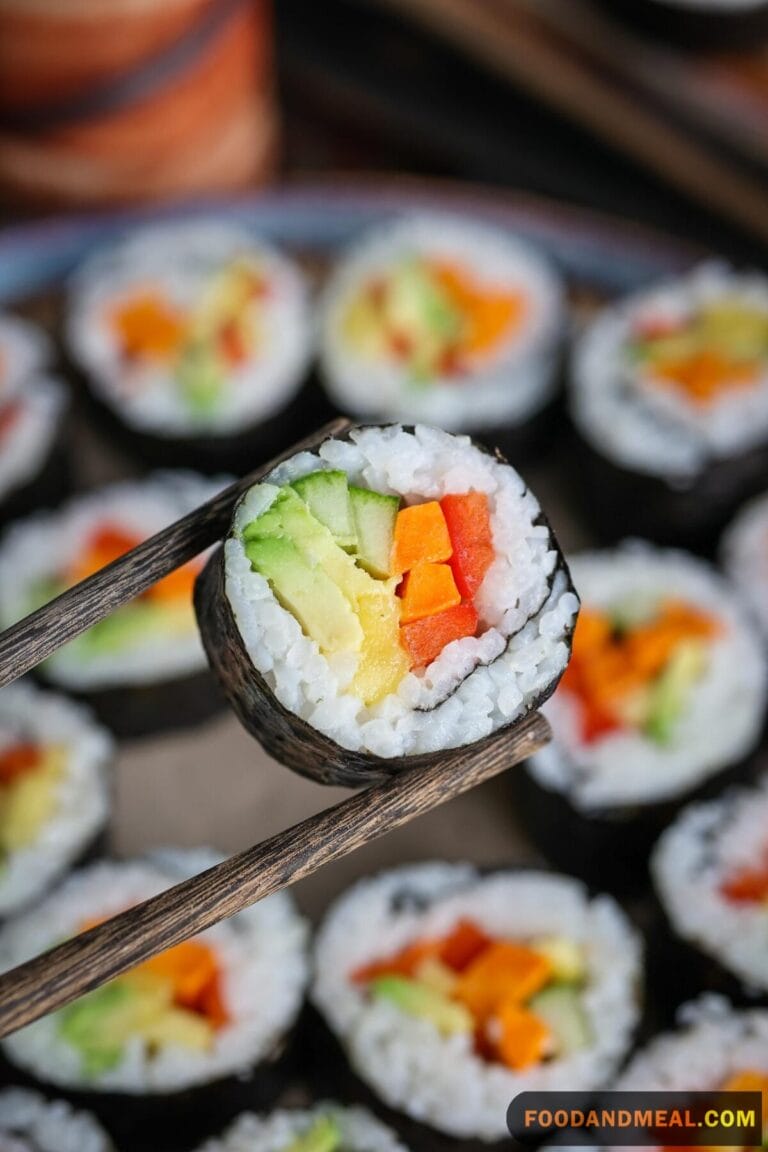 How To Make Vegetable Maki Roll At Home - Foodandmeal.com