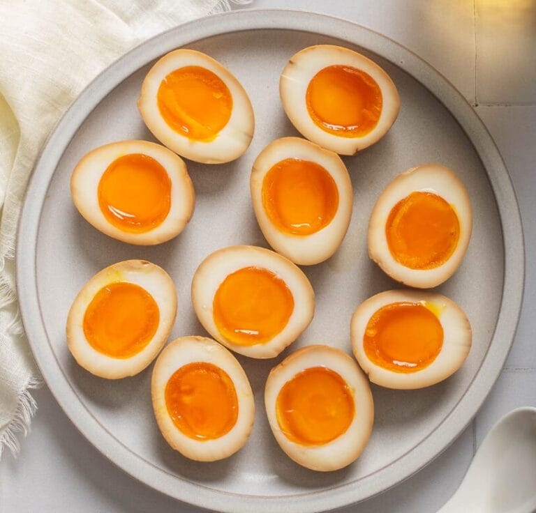 How To Make Ramen Egg Ajitama - Hard Boiled Seasoned Eggs - Foodandmeal.com