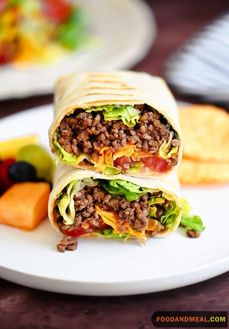The Indoor Grill Delight: Crafting The Perfect Bacon Cheeseburger Wrap ...